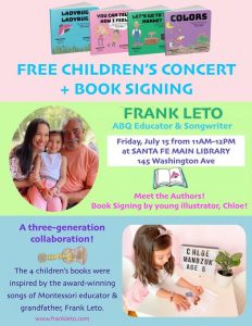 Frank Leto gives free children's concert - The Montessori Post